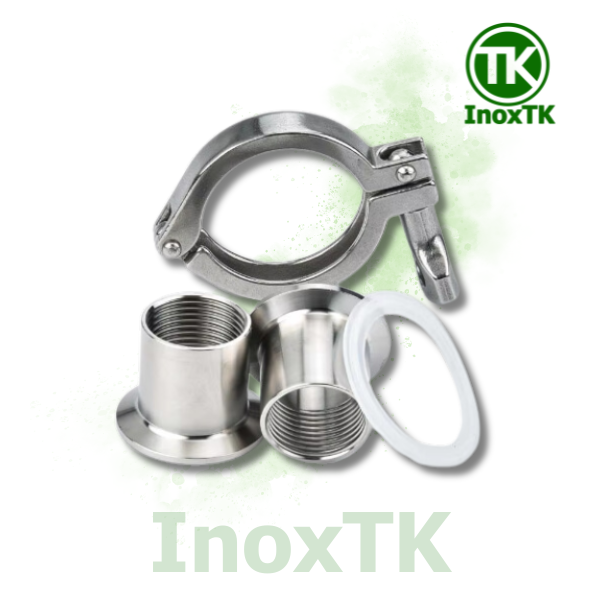 Bộ clamp nối ren trong inox vi sinh - Inoxtk.vn- Inox tốt, giá tốt